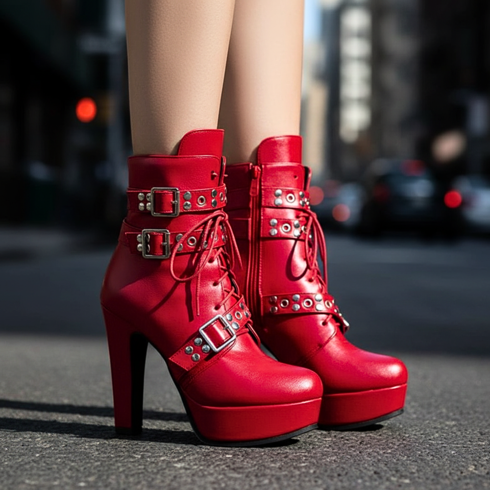 Valeria Stud Platform Boots – Grant Mercer
